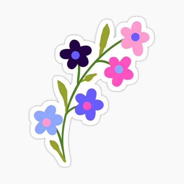 "Subtle omnisexual flowers. omnisexual flowers. omni flowers 2" Sticker ...