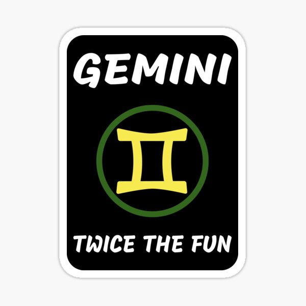 "Gemini: Big and Bold Zodiac symbol." Sticker for Sale by TJays | Redbubble