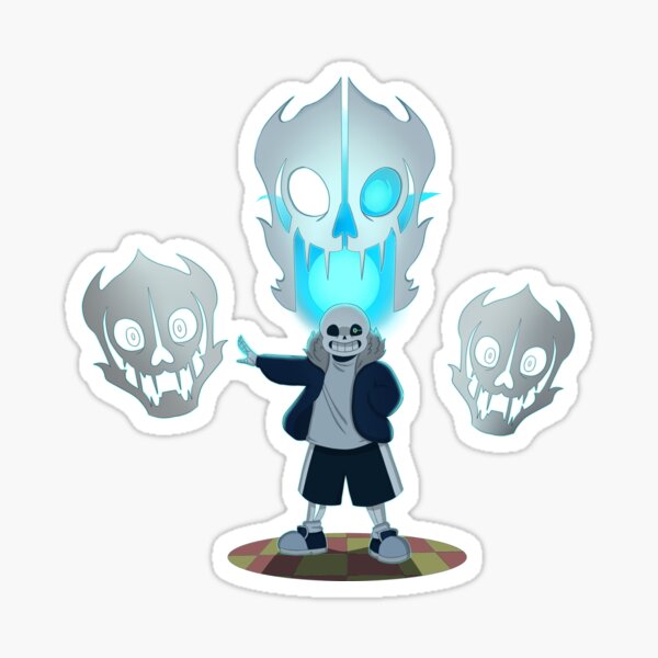 "Undertale - Sans and Gasterblaster" Sticker for Sale by birbdoll ...