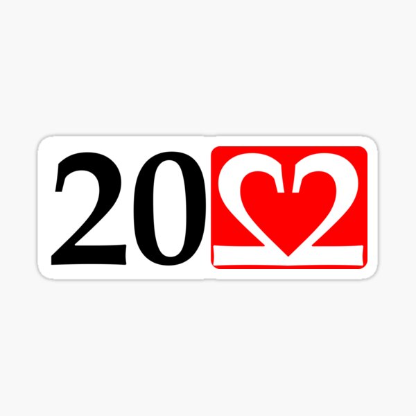 "2022 Love" Sticker for Sale by 236design | Redbubble