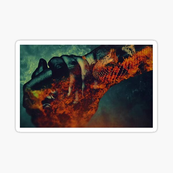 "scales hand tattoo" Sticker by Clemenstore | Redbubble