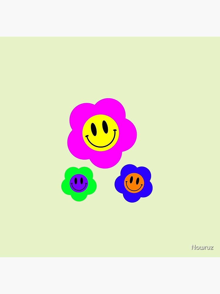 "Y2k Smiley-Gesicht Blumen" Poster von Nowruz | Redbubble