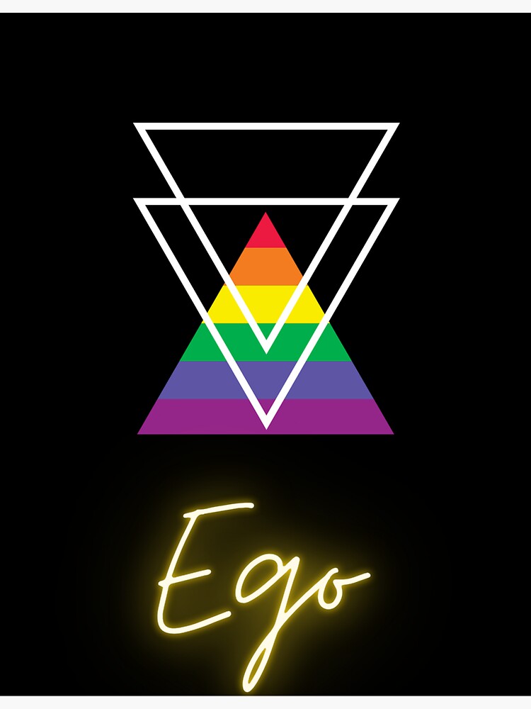 "Triangle EGO design" Sticker for Sale by kadsubash | Redbubble
