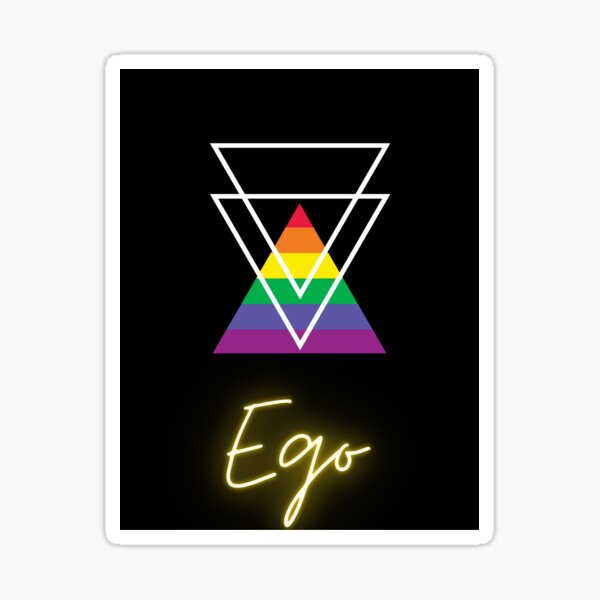 "Triangle EGO design" Sticker for Sale by kadsubash | Redbubble