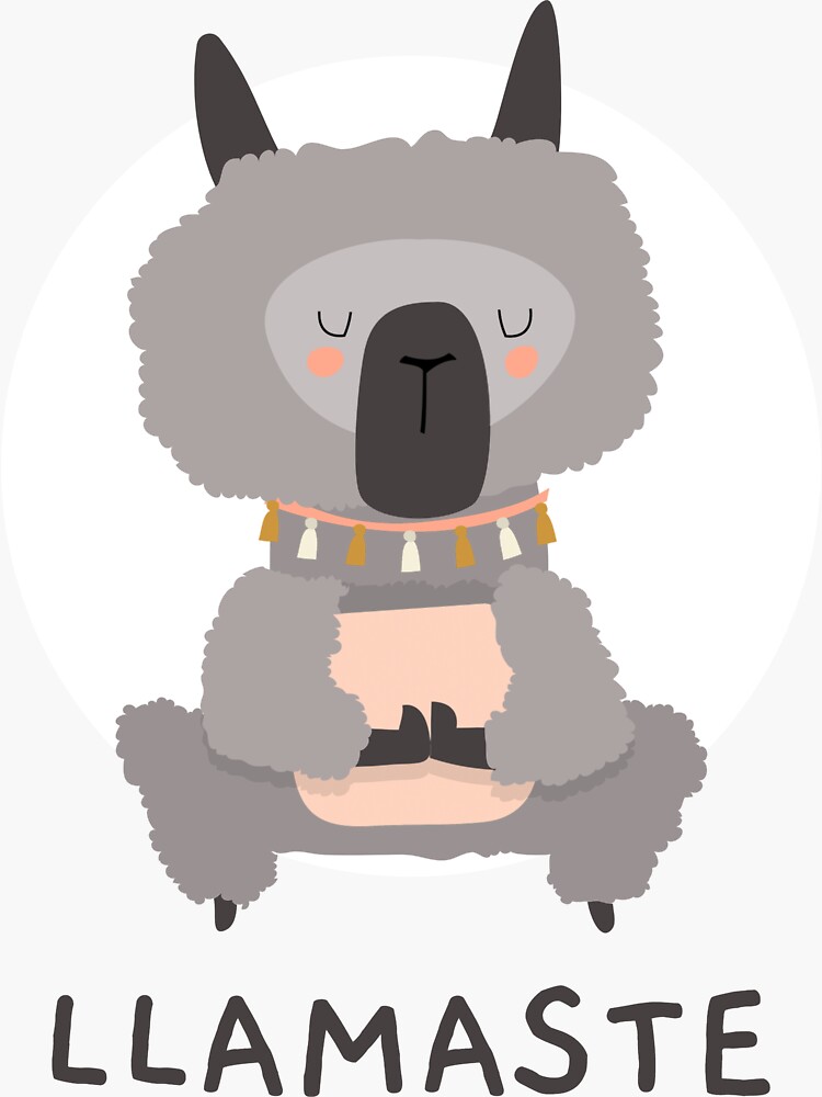 "Namaste Llama style" Sticker for Sale by Jack0003 | Redbubble
