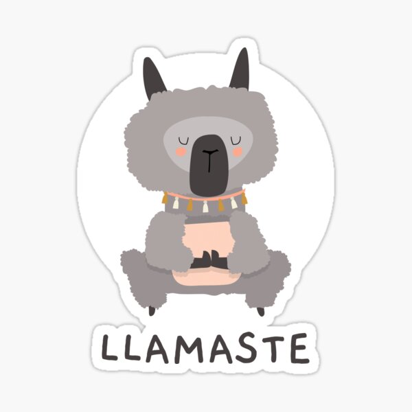 "Namaste Llama style" Sticker for Sale by Jack0003 | Redbubble