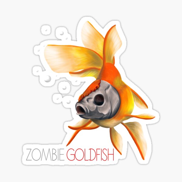 "Zombie Goldfish" Sticker for Sale by bettiena | Redbubble