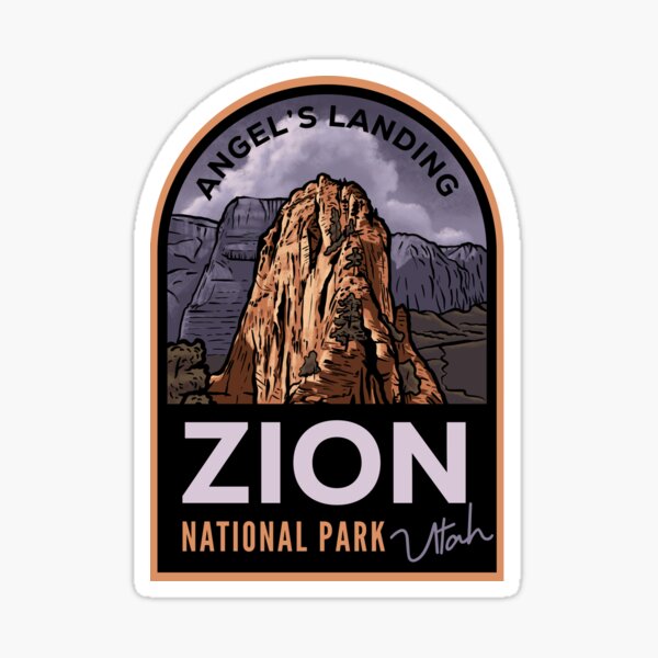 "Zion National Park Angel's Landing" Sticker for Sale by HalpinDesign ...