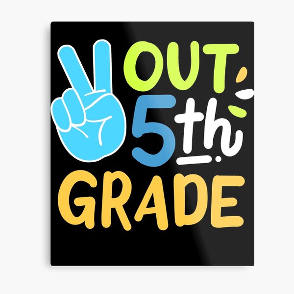 Lámina metálica «Graduación del último día de clases de quinto grado ...