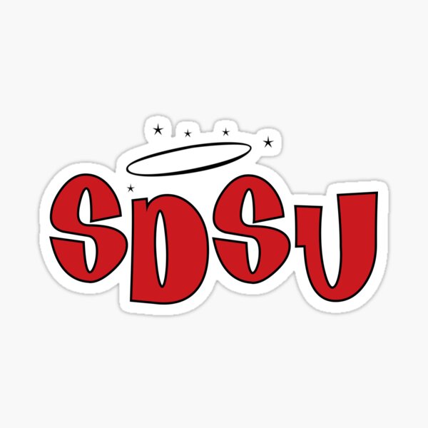 "sdsu - bratz font" Sticker for Sale by scollegestuff | Redbubble