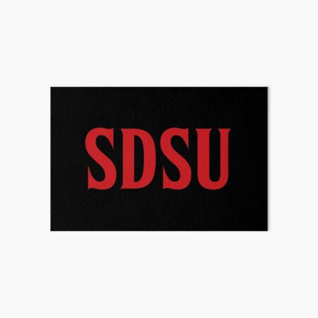 "sdsu - pointy font" Art Board Print by scollegestuff | Redbubble