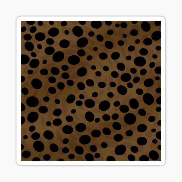 "Black random dots on brown background" Sticker for Sale by ...