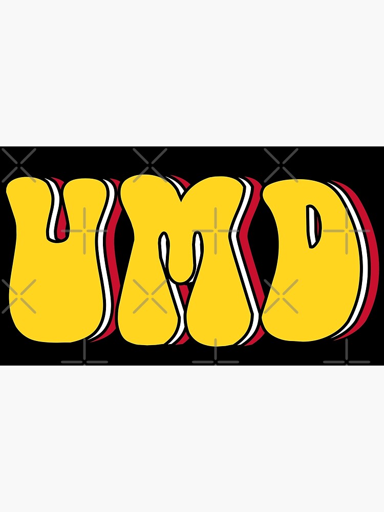 "umd - tall groovy font" Poster by scollegestuff | Redbubble
