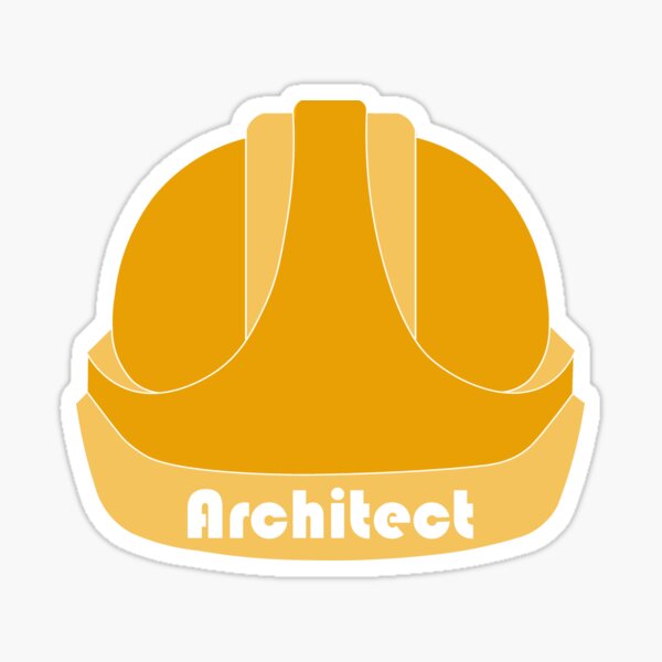 "Architect Construction Hat - Architecture Tools" Sticker for Sale by ...