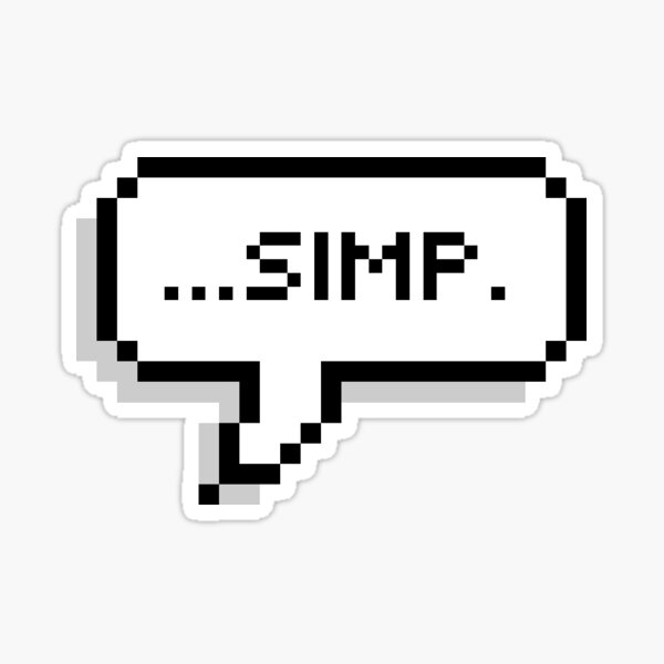 "Simp" Sticker for Sale by kawaiicrossing | Redbubble