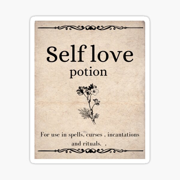 "Self love potion" Sticker for Sale by Serendipian | Redbubble