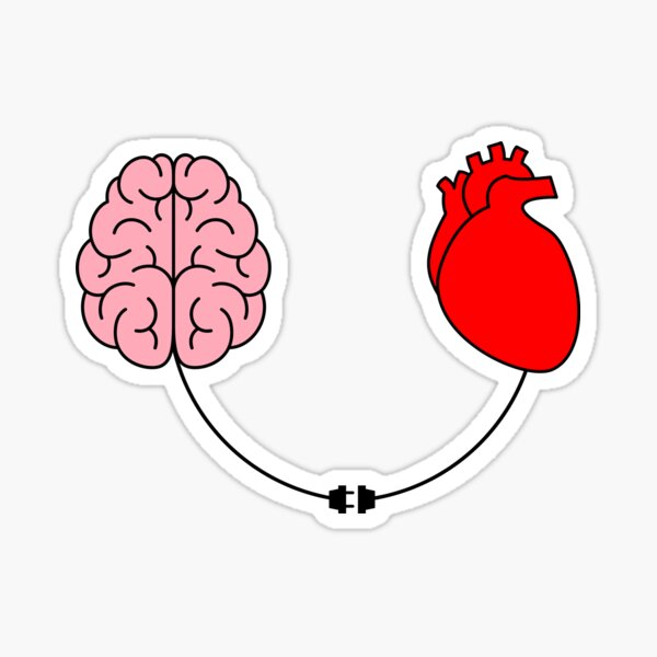 "The Brain and The Heart" Sticker for Sale by kocakashop | Redbubble