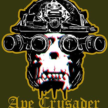 "Tactical Ape Crusader" Sticker for Sale by furrydee | Redbubble