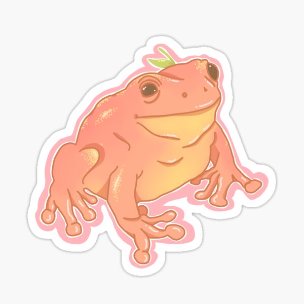 "Peach Frog" Sticker for Sale by PeekinAbout | Redbubble