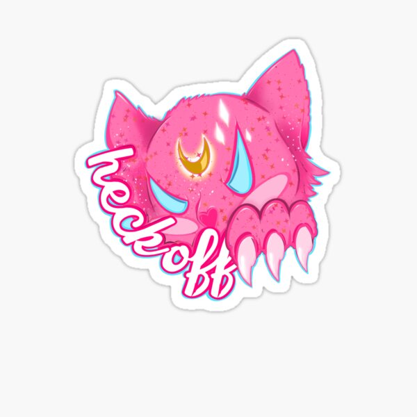 "Heck Off Moon Kitty" Sticker for Sale by nellysotam | Redbubble
