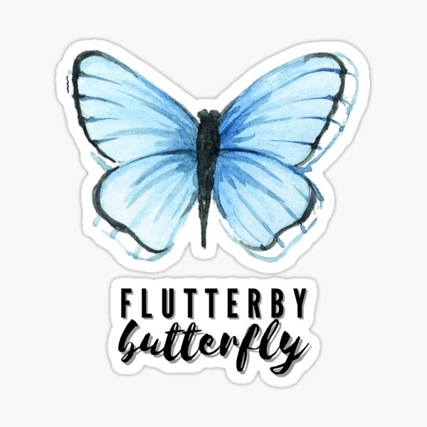 "Flutterby Blue Butterfly" Sticker for Sale by Shadowlight21 | Redbubble