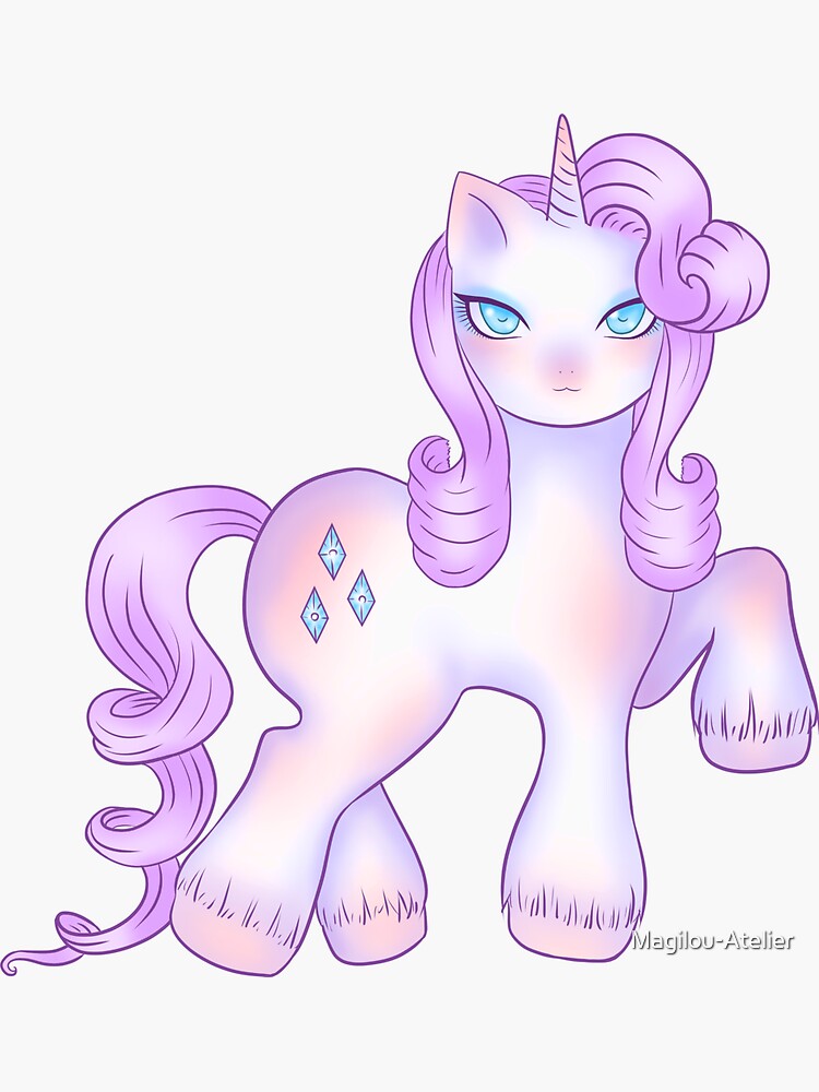 "Rarity My Little Pony" Sticker by Magilou-Atelier | Redbubble