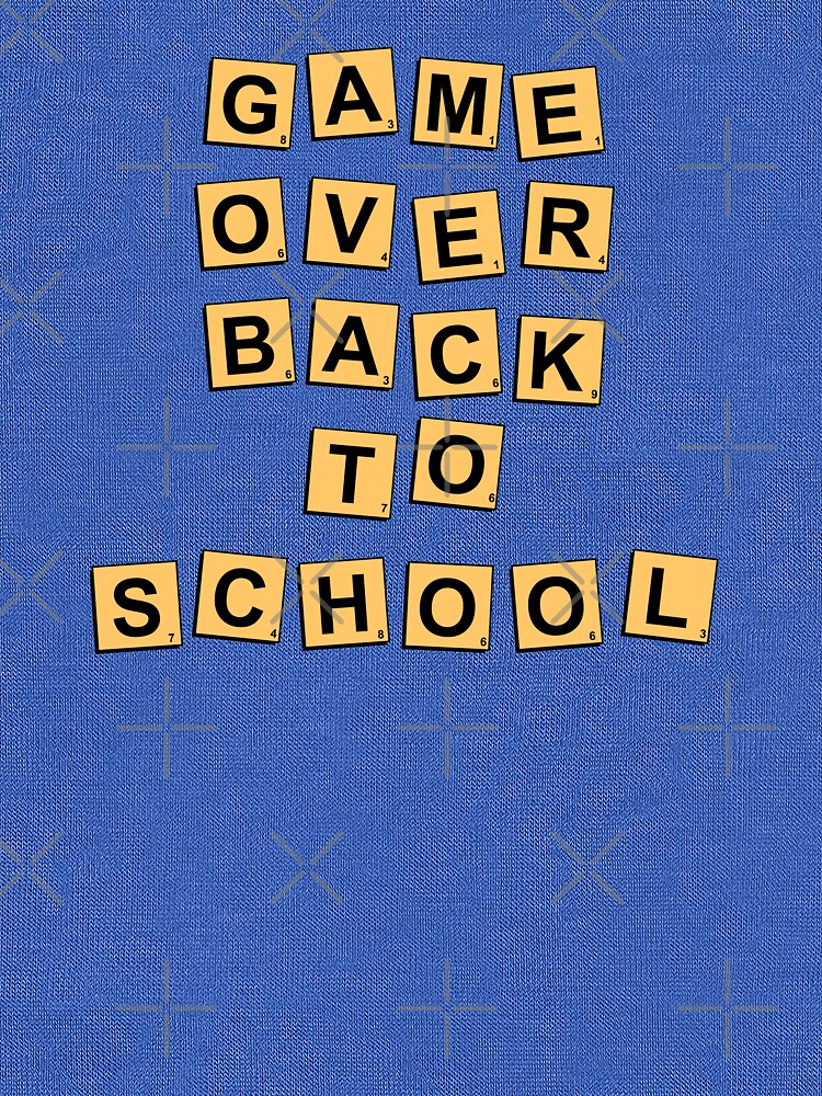 "Yellow Scrabble Game Over Back To School Tiles Tabletop Pop Culture ...