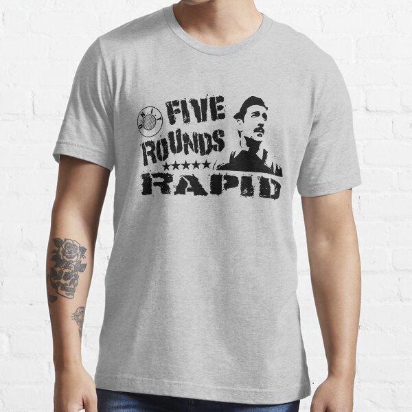 "Five Rounds Rapid" T-shirt for Sale by Towerjunkie | Redbubble | the ...
