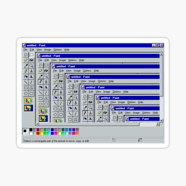 "MS Paint 95" Sticker by bery- | Redbubble