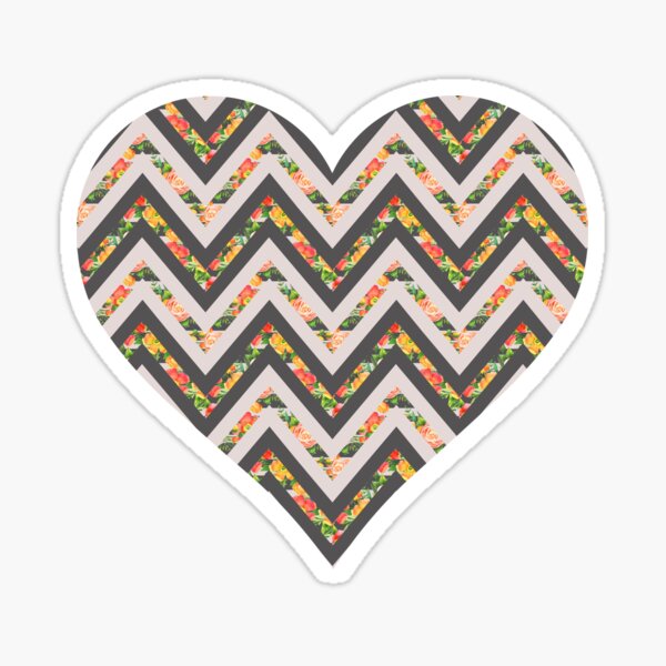 "Floral Chevron" Sticker for Sale by DaniHoffmann | Redbubble