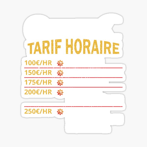 "Mechanical hourly rate" Sticker by netber | Redbubble