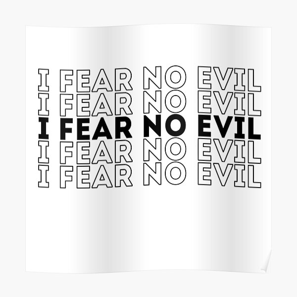 "Fear No Evil, Bible Verse" Poster for Sale by Goodlife2 | Redbubble