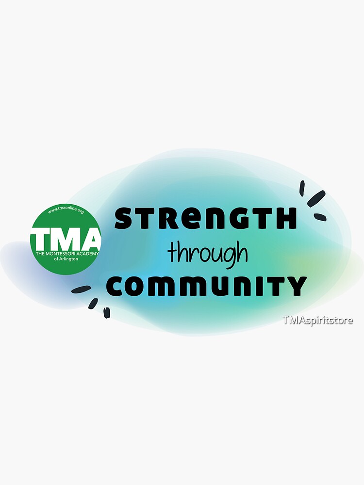 "Strength through Community" Sticker by TMAspiritstore | Redbubble