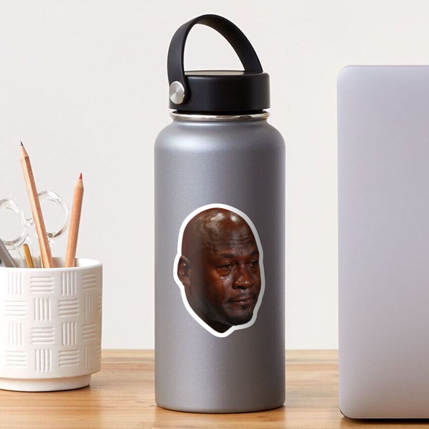 "shaq crying meme" Sticker for Sale by imsocoolanh | Redbubble