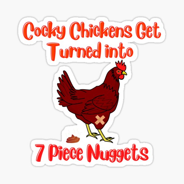 "COCKY CHICKENS" Sticker for Sale by passiveink | Redbubble