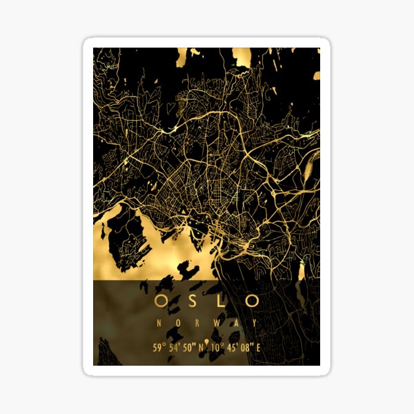 "OSLO MAP NORWAY" Sticker for Sale by hatimelhag | Redbubble