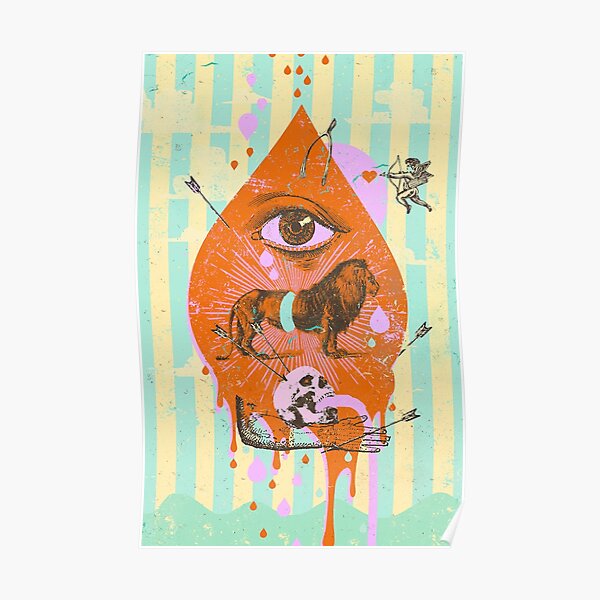 "Lion Drip Abstract Art" Poster for Sale by Guerillafashion | Redbubble