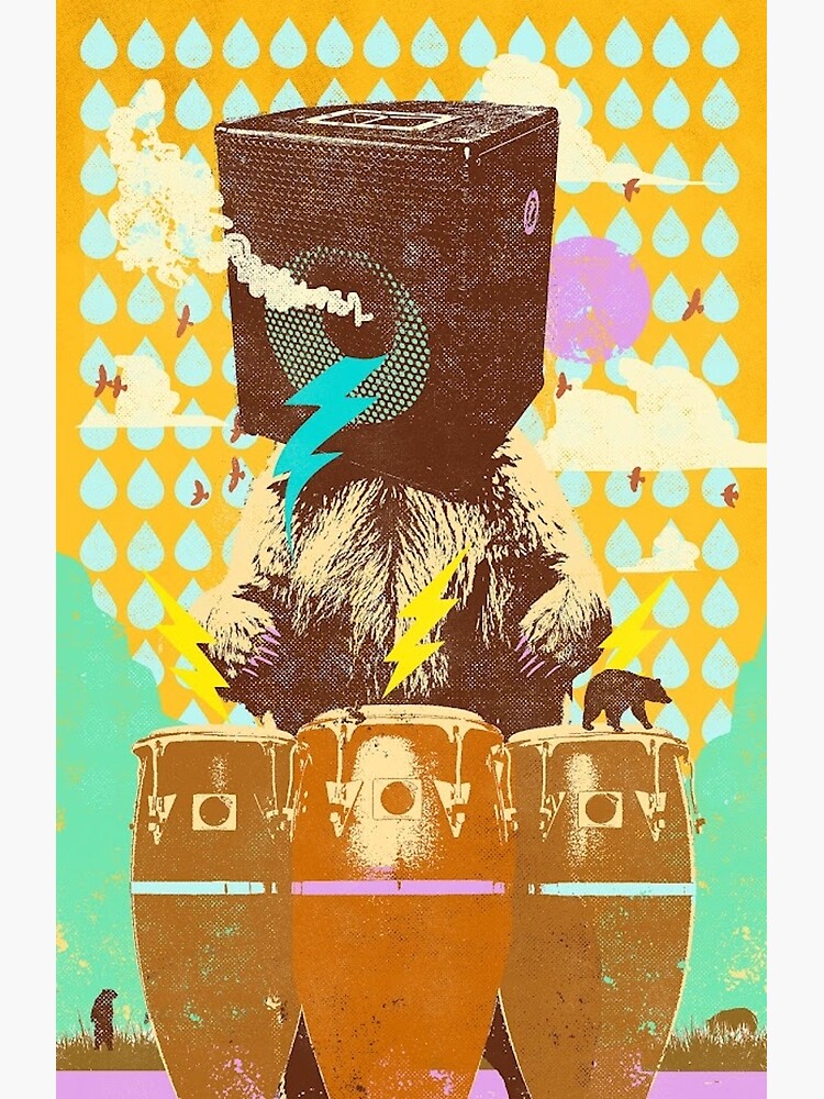 "Bear Beats Abstract Art" Poster for Sale by Guerillafashion | Redbubble