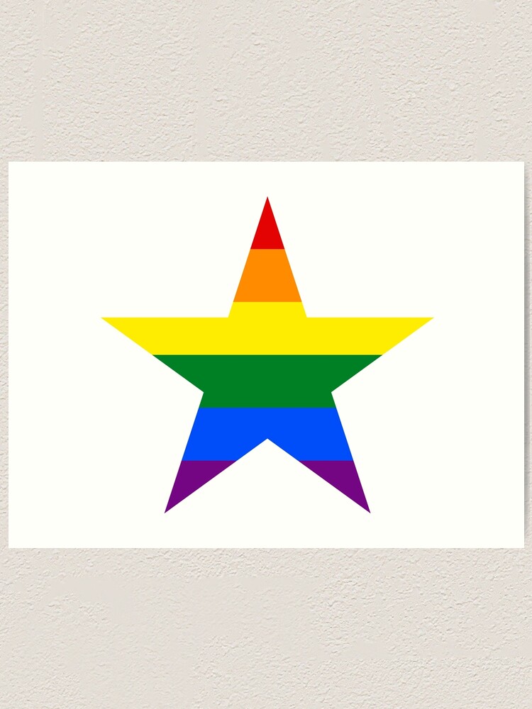 "GAY PRIDE FLAG - STAR SHAPE" Art Print for Sale by seren0 | Redbubble