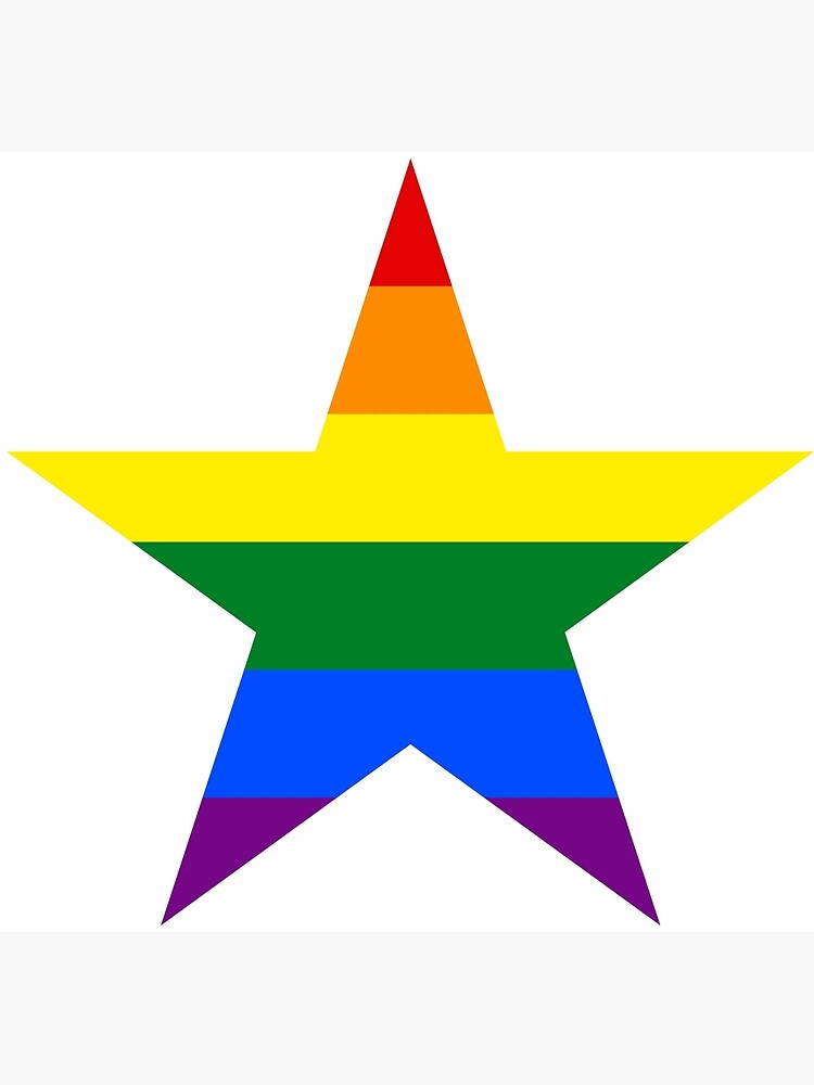 "GAY PRIDE FLAG - STAR SHAPE" Art Print for Sale by seren0 | Redbubble