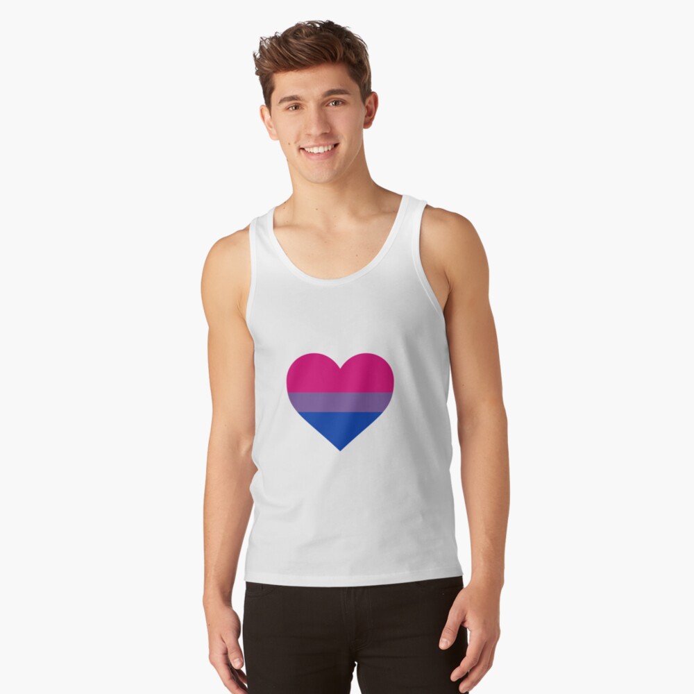 Bisexual Pride Flag Heart Shape Sticker For Sale By Seren0 Redbubble