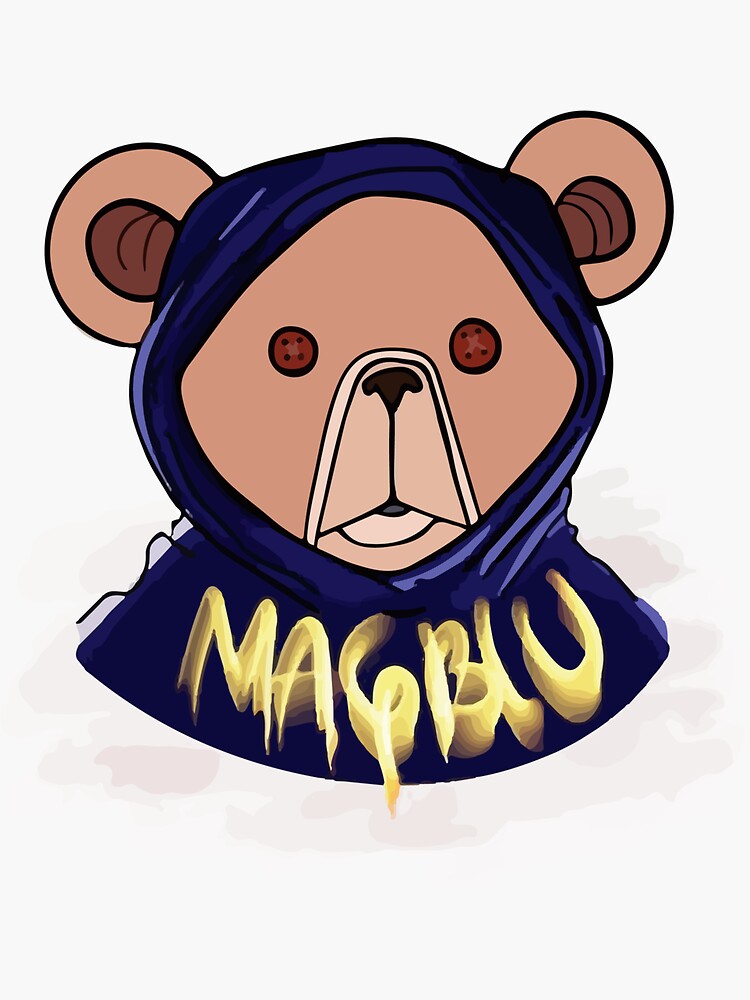 "Magblu Teddy Bear" Sticker by MagbluStudio | Redbubble