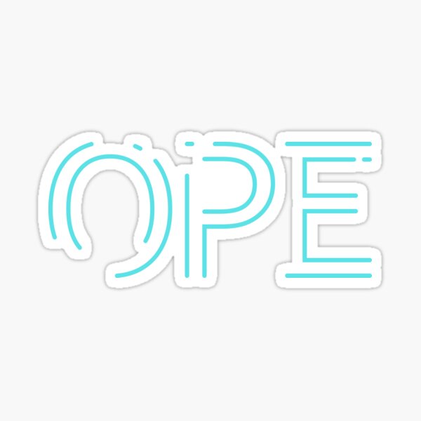 "Partial Letter Ope Design" Sticker for Sale by OpeMerchandise | Redbubble