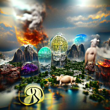 "The Nine Realms" Sticker for Sale by OneStrokeBrush | Redbubble
