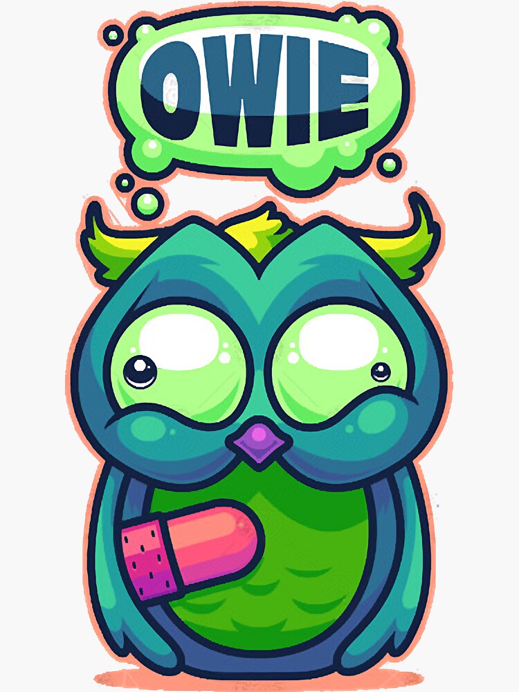 "Owie " Sticker for Sale by Azariyafs | Redbubble