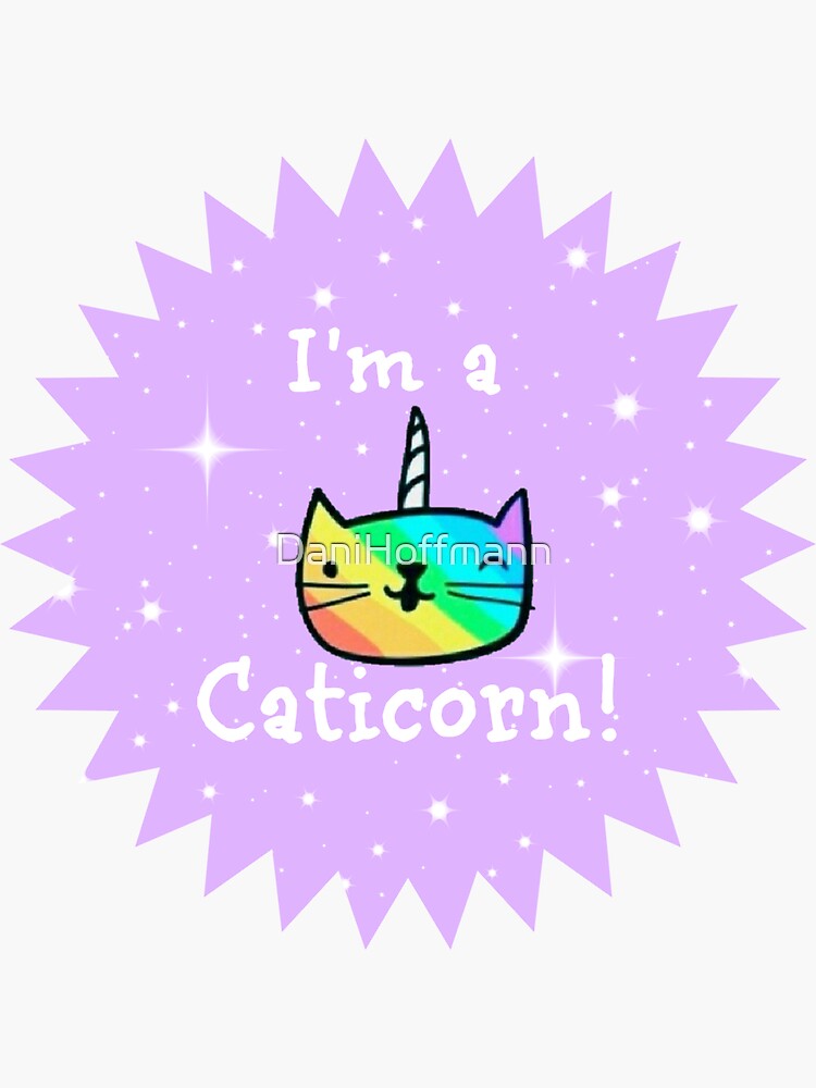 "Rainbow Caticorns" Sticker by DaniHoffmann | Redbubble