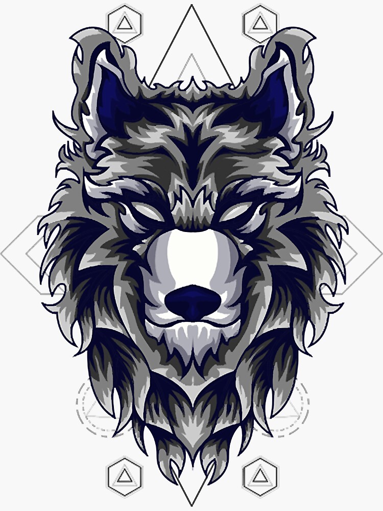"alpha wolf " Sticker for Sale by zcarnahiba | Redbubble