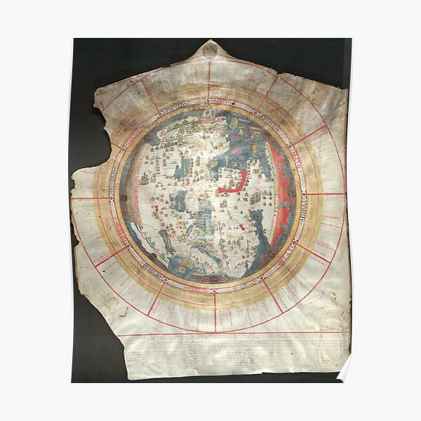 "The Leardo Map of the World in 1452 or 1453" Poster for Sale by ganje ...