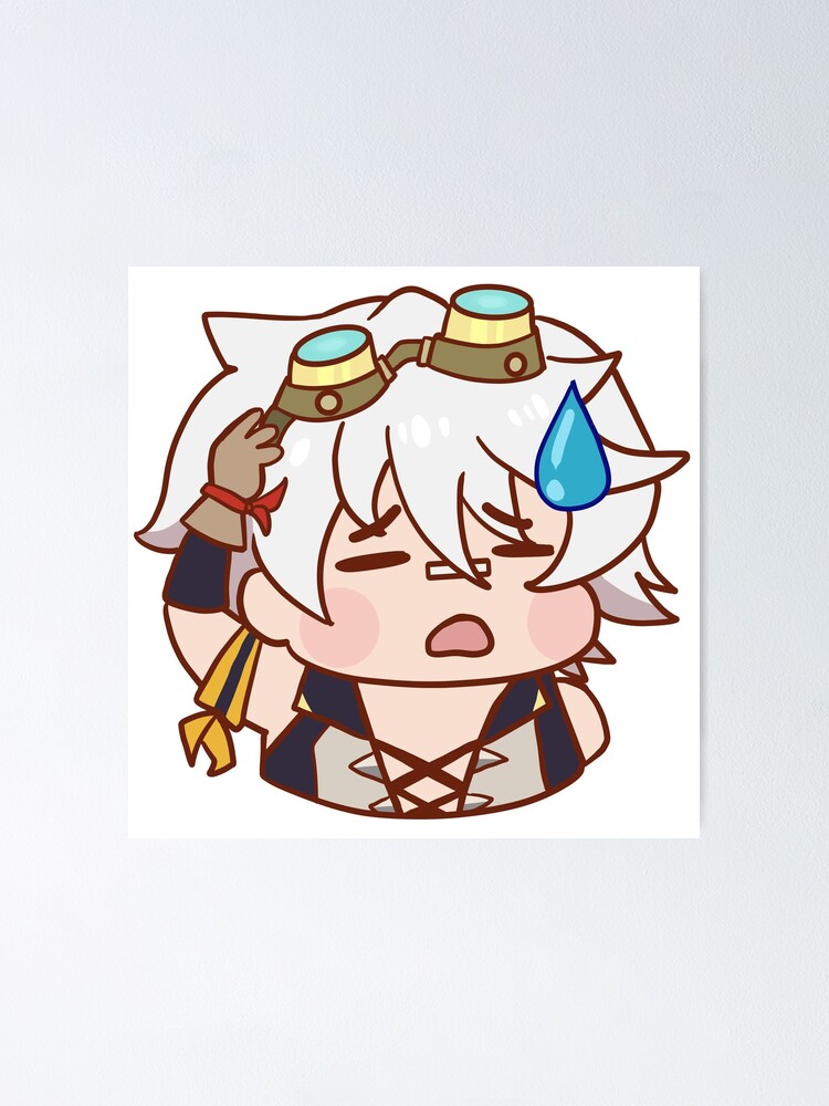 "Genshin Impact Chibi Bennett Emote" Poster von Shallala | Redbubble