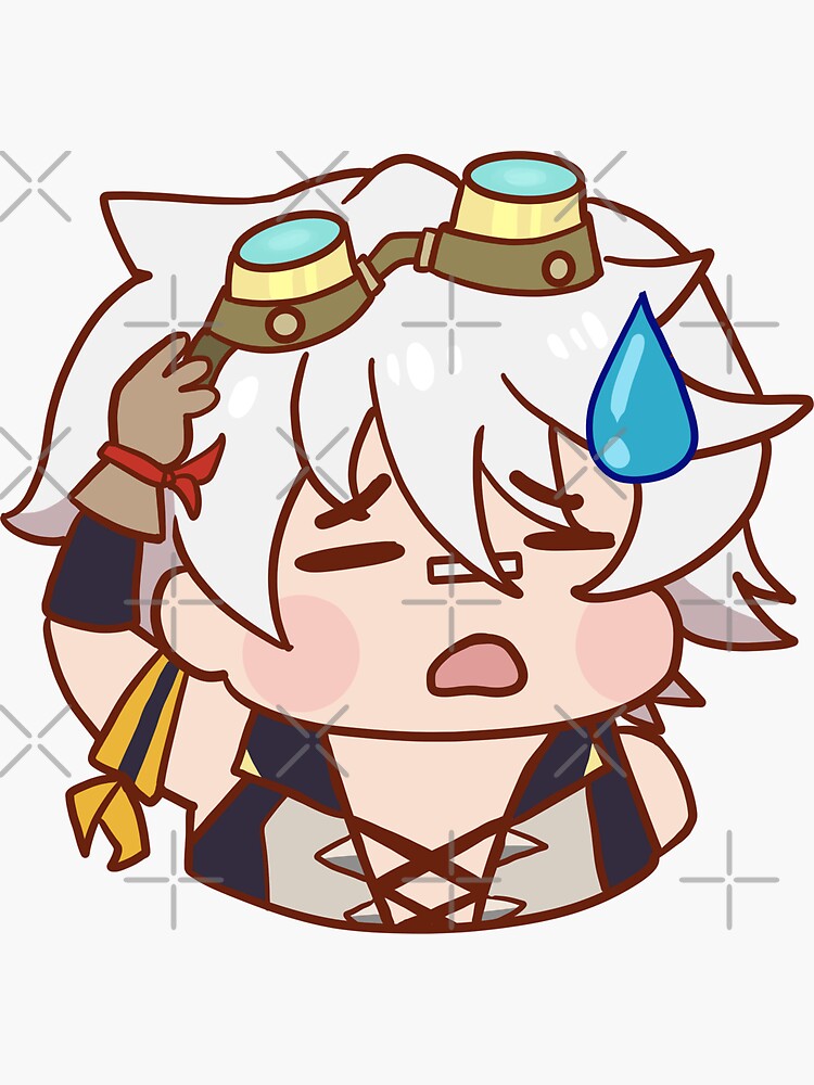 Sticker « Emote Genshin Impact Chibi Bennett », par Shallala | Redbubble
